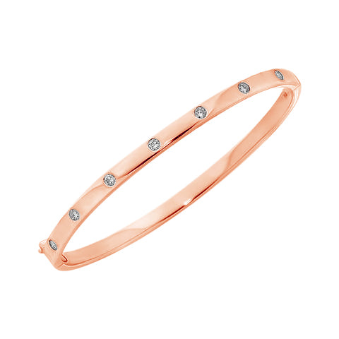 Hammer Set Diamond Hinged Bangle C.1720 – Imp Jewellery