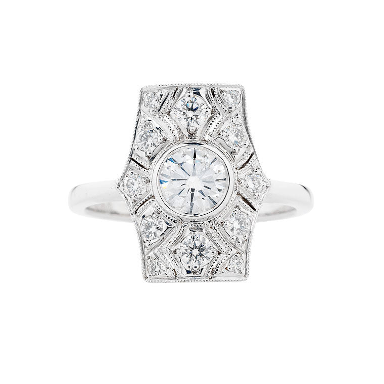 Art Deco Style 'Gatsby-Amelia' Diamond Ring WPR07 – Imp Jewellery